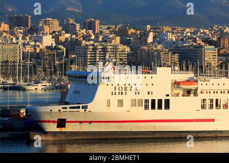 Ferry, Palma De Mallorca, Majorca, Belearic Islands, Spain, Europe ...