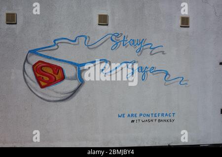 NHS murals in Pontefract by local artist Rachel List Stock Photo - Alamy