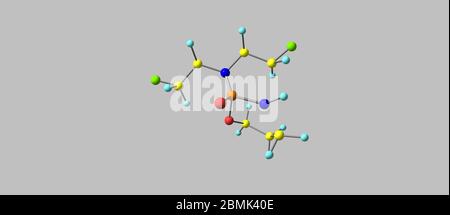 Cyclophosphamide cancer chemotherapy drug, chemical structure. Belongs ...
