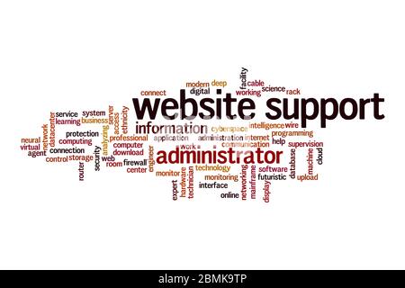 Support word cloud concept on white background Stock Photo - Alamy