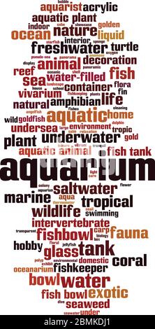 Aquarium word cloud concept. Collage made of words about aquarium ...