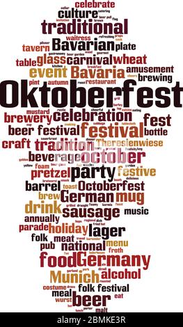Oktoberfest word cloud concept. Collage made of words about Oktoberfest ...