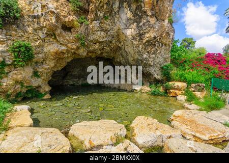 Israel Jezreel Valley The Cave of Gideon at Maayan Harod the Spring of ...