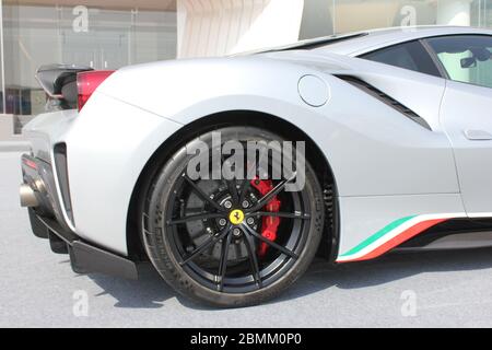 New official Ferrari dealer showroom in Dubai, United Arab Emirates ...