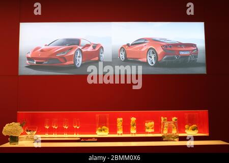 New official Ferrari dealer showroom in Dubai, United Arab Emirates ...