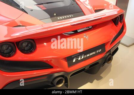 New official Ferrari dealer showroom in Dubai, United Arab Emirates ...