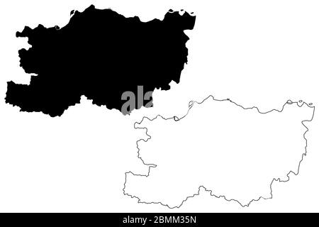 Zhengzhou City (People's Republic of China, Henan Province) map vector ...