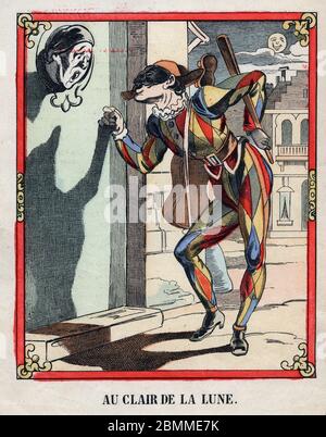 Illustration anonyme de la chanson populaire francaise (comptine pour ...