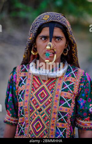 India, Gujarat, Kutch, Banni district, Jat women, muslim population ...