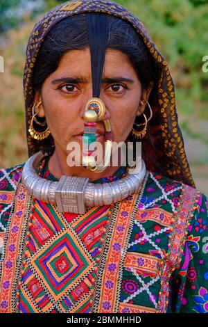 India, Gujarat, Kutch, Banni district, Jat women, muslim population ...