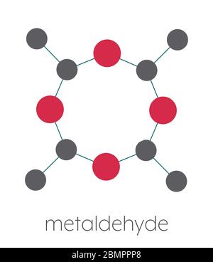 Metaldehyde pesticide molecule. Used against slugs and snails and as ...