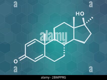 Methandrostenolone (metandienone) anabolic steroid drug, chemical ...