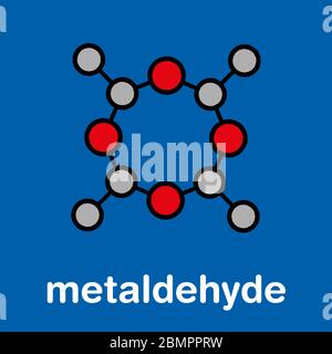 Metaldehyde pesticide molecule. Used against slugs and snails and as ...