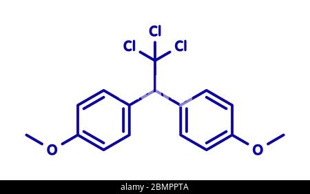 Methoxychlor pesticide molecule. Skeletal formula Stock Photo - Alamy