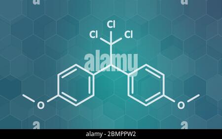 Methoxychlor pesticide molecule. Skeletal formula Stock Photo - Alamy