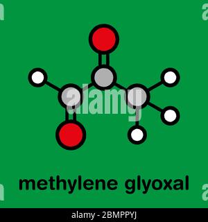 Methylglyoxal (pyruvaldehyde) molecule. Produced by glycolysis; is ...