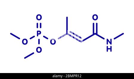 Monocrotophos organophosphate insecticide molecule. Also known to be ...