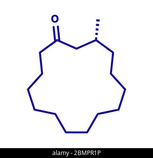 Muscone musk odour molecule. Skeletal formula Stock Photo - Alamy