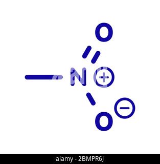 Nitromethane nitro fuel molecule. Used as fuel to power rockets, drag ...
