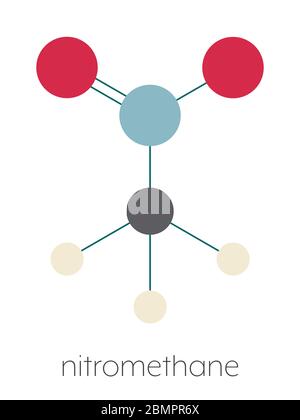 Nitromethane nitro fuel molecule. Used as fuel to power rockets, drag ...