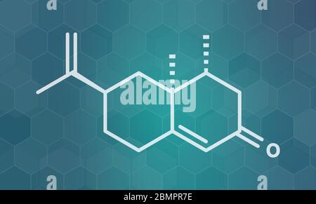Nootkatone natural insect repellent molecule. Present in grapefruit ...