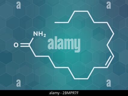 Oleamide molecule. Skeletal formula Stock Photo - Alamy