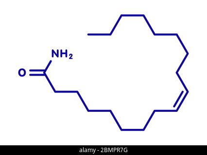 Oleamide molecule. Skeletal formula Stock Photo - Alamy
