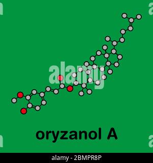 Cycloartenyl ferulate or oryzanol A molecule. Major component of gamma ...