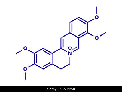 Palmatine herbal alkaloid molecule, illustration Stock Photo - Alamy