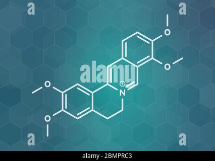 Palmatine herbal alkaloid molecule. Skeletal formula Stock Photo - Alamy