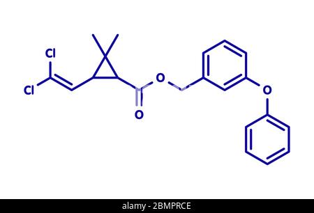 Permethrin insecticide molecule Stock Photo - Alamy