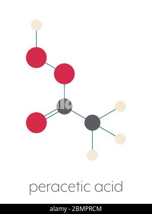 Peracetic acid (peroxyacetic acid, paa) disinfectant molecule. Organic ...