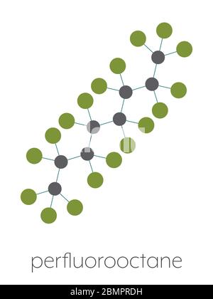 Perfluorooctane molecule. Skeletal formula Stock Photo - Alamy