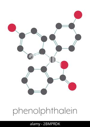 Phenolphthalein indicator molecule. Used in acid base titrations and as ...
