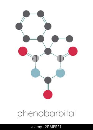 Phenobarbital barbiturate anticonvulsant (epilepsy drug), chemical ...