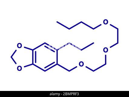 Piperonyl butoxide (PBO) pesticide synergist molecule. Increases potency of insecticides by ...