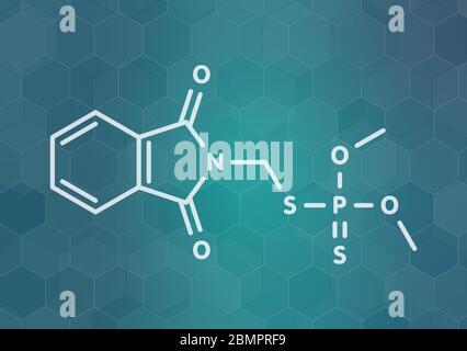 Phosmet organophosphate insecticide molecule. Skeletal formula Stock ...