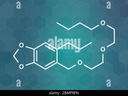 Piperonyl butoxide (PBO) pesticide synergist molecule. Increases potency of insecticides by ...