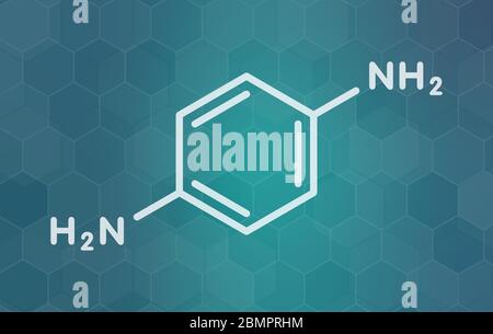 p-Phenylenediamine (PPD) hair dye molecule. Also precursor in polymer ...