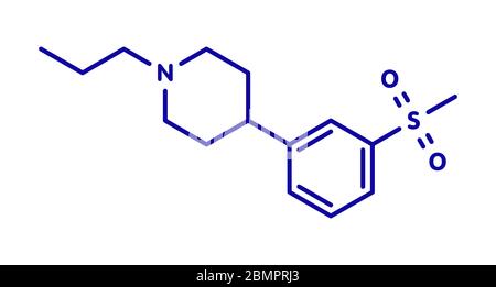 Pridopidine drug molecule. Skeletal formula Stock Photo - Alamy