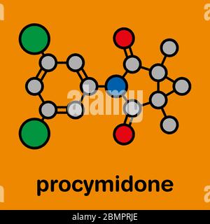 Procymidone pesticide molecule. Skeletal formula Stock Photo - Alamy