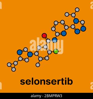 Selonsertib drug molecule. Skeletal formula Stock Photo - Alamy