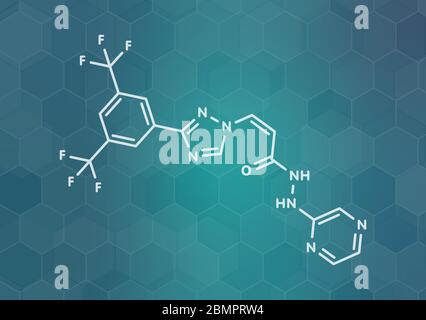 Selinexor cancer drug molecule. Skeletal formula Stock Photo - Alamy
