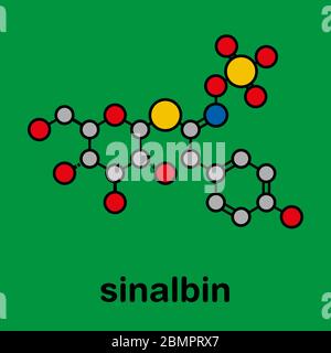 Sinalbin glucosinolate molecule. Present in seeds of white mustard ...