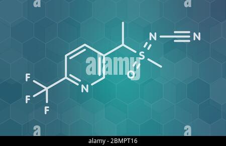 Sulfoxaflor insecticide molecule. Skeletal formula Stock Photo - Alamy