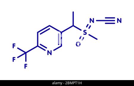 Sulfoxaflor insecticide molecule. Skeletal formula Stock Photo - Alamy