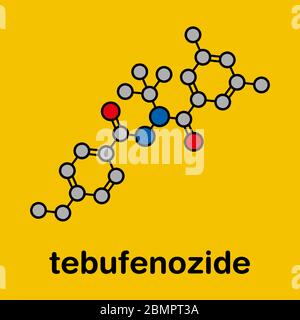 Tebufenozide insecticide molecule. Skeletal formula Stock Photo - Alamy