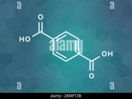 PET, Polyethylene terephthalate, chemical formula and structure. The ...