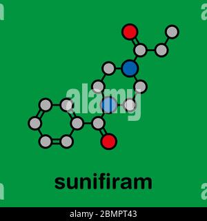 Sunifiram molecule. Potential nootropic. Skeletal formula Stock Photo ...