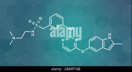 Surufatinib cancer drug molecule, illustration Stock Photo - Alamy